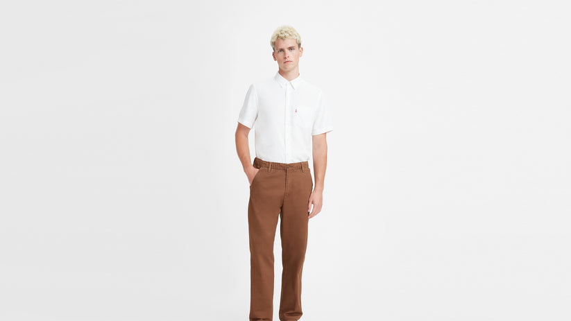 Levi's Men's Short-Sleeve Classic Standard Fit Shirt - Bright White ...